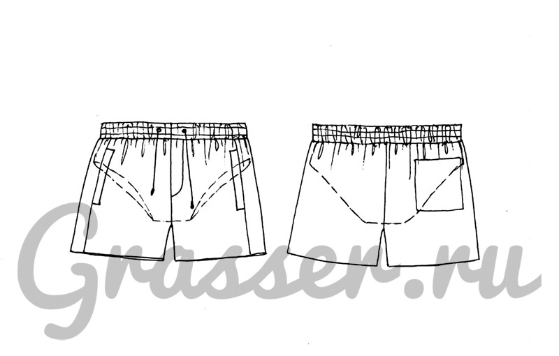 Men's swim shorts, pattern №470 buy on-line